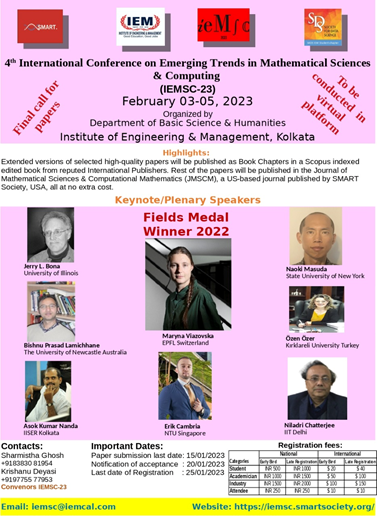 International Conference on Emerging Trends in Mathematical Sciences ...