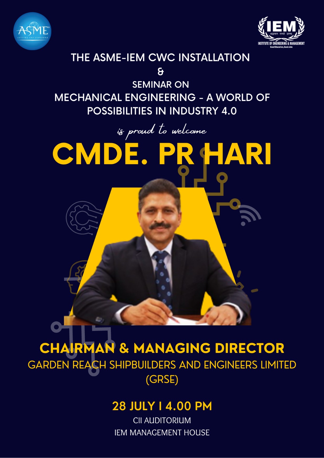 ASME IEM CWC Installation & Tech Seminar - "Mechanical Engineering: A ...