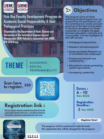 Faculty development program on Academic Social Responsibility and Best ...