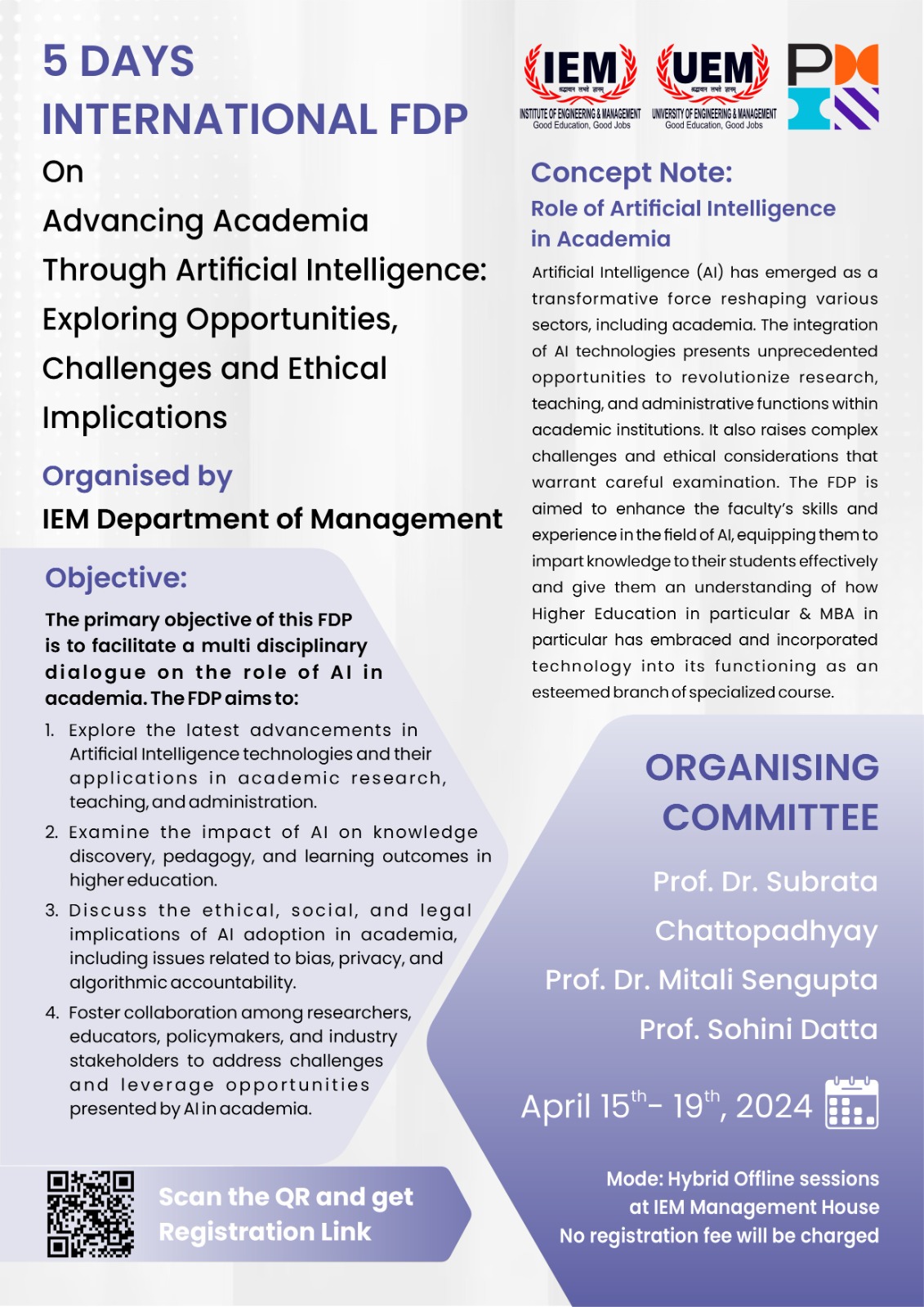 International FDP on " Work Life Balance" - IEM Group