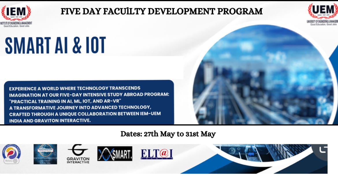 Faculty Development Program on SMART AI & IoT - IEM Group
